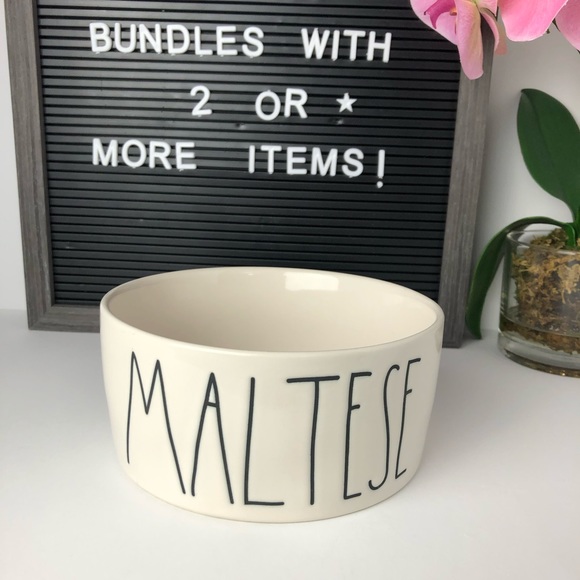 Rae Dunn | Other | Rae Dunn Maltese Dog Bowl | Poshmark